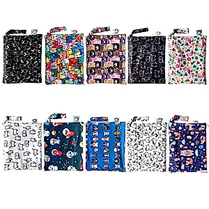 Flockthree Waterproof Baby Changing Pad with Storage Bag (43.3" X 28.7") Washable Wipeable Reusable Leak Proof Diaper Travel Mat Station Changing Mattress Liner Cribs Bed Cover, Bear Bear