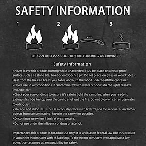 2 Pack of Portable Campfire Bonfire Candle Can Smore Maker Outdoor Fire Pit for Picnic Camping Hiking Fishing Climbing Emergency