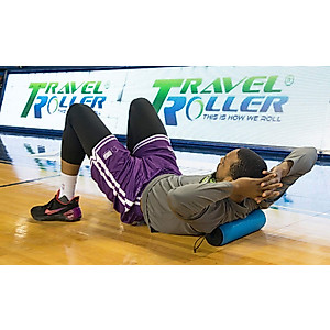 Travel Roller 4.3 Original Foam Roller - Blue, Includes Exersice poster and Free online Instructions