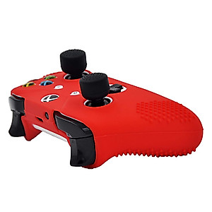 SKINOWN Grip Silicone Case Anti-Slip Protective Grip Cover for Xbox One S & One X Controller with 8 Thumb Grips