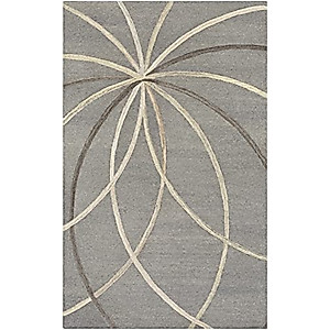 Mark&Day Wool Rugs, 8x10 Falher Modern Medium Gray Area Rug, Grey Cream Carpet for Living Room, Bedroom or Kitchen (7'6" x 9'6")