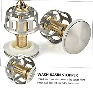 FONDOTIN 2pcs Sink Bath Tub Kitchen Sink Filter Tub Drain Sink Bounce Stopper Bathtub Filter Tub Hair Drain Catcher Sink Drain Stopper No All Copper Plus 304