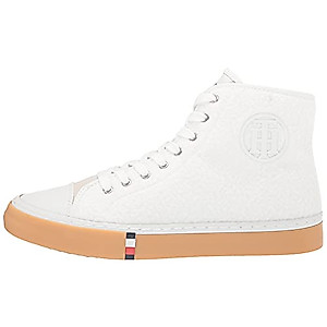 Tommy Hilfiger Women's Evee Sneaker, White, 8