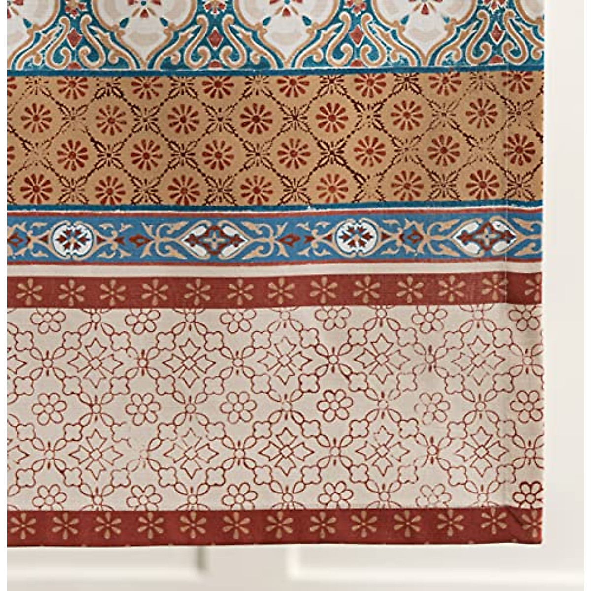 Maison d' Hermine Romane 100% Cotton Table Runner Farmhouse Tabletop Cover for Home Kitchen Dining Décor Cocktail Parties Family Dinners Wedding Thanksgiving/Christmas (Single Layer, 14.50"x108")