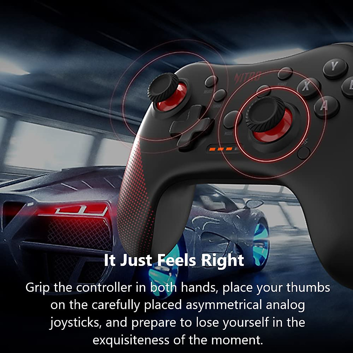 Acer Nitro Wired Gaming Controller - Featuring Joystick, Directional Pad, Turbo Button, Action Buttons and LED Indicator Lights - Compatible with Windows and Android Devices