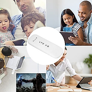 Eboxer 4G LTE USB WiFi USB Network Adapter Portable WiFi for Laptop Desktop PC Computer, Wireless WiFi Signal Receiver Modem Stick Mini Hotspot (with WiFi)
