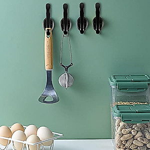 jmaisiu Wall Hooks 5 Pack, Coat Hooks Wall Mounted, Black Modern Metal Hooks Heavy Duty Robe Hook Hat Rack, Space Aluminum Alloy Coat Hanger for Hanging Hat, Towel, Bag, Rope