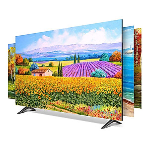 Screen Protector Landscape Style Modern Fabric TV Cover，LCD TV Cover 22-65 Inch TV Curtain Dust Cover TV Cloth Cover Cloth Home(Size:40 inches)