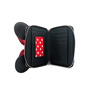 Loungefly X LASR Exclusive Disney Minnie Mouse Dress Zip Wallet - Fashion Cosplay Disneybound Cute Wallets