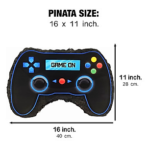 Video Game Controller Pinata 16”x11”x 4” Perfect for Birthday Gamer Parties, Party Decor, Gaming theme parties and other Decorations