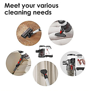 Evereze EVC3001 Cordless Stick Vacuum with 45 Minute Runtime, 1.1 Qt. Large Dust Cup, 3 in 1 Wall Mounted Accessory Storage, and LED Display