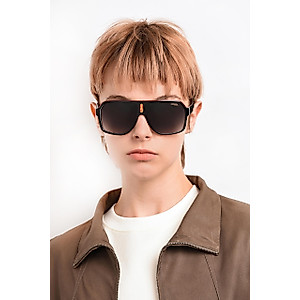 Carrera Men's CA1001/S Pilot Sunglasses, Black White/Dark Gray Gradient, 62 mm