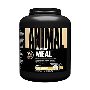 Animal Meal - All Natural High Calorie Meal Shake - Egg Whites, Beef Protein, Pea Protein, Vanilla