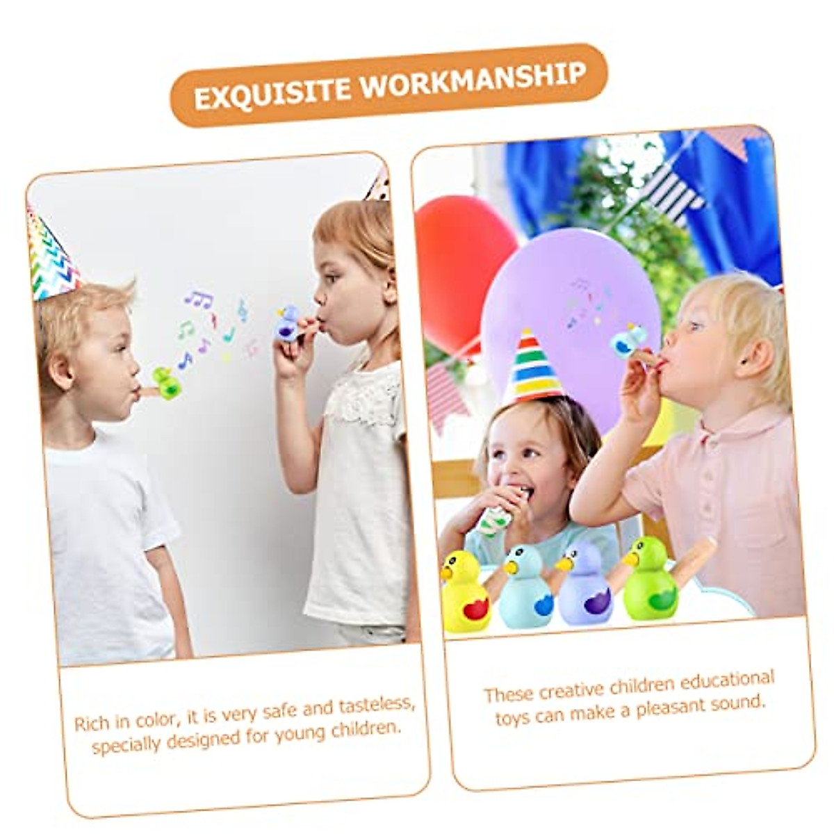 ibasenice 8pcs Whistle Bath Toys for Kids Birds Toys Trains for Kids Chtistmas Stocking Stuffer Cartoon Whistle Toy Novelty Whistle Toy Colored Whistle Toys Children Party Props Bird Whistle