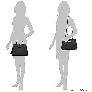 Longchamp 'Roseau' Leather Top handle Shoulder Tote Handbag, Black