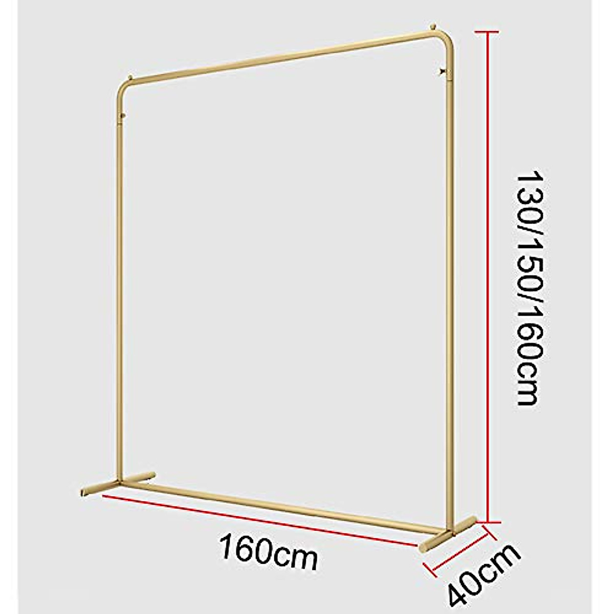 Iron Shelf Garment Rail,European Clothes Rail,Shopping Malls Family, Solid/Golden / 130cm