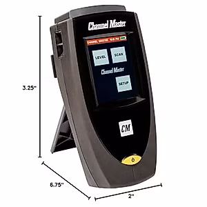 Channel Master TV Antenna Signal Strength Meter – Digital Handheld Signal Finder with Carrying Bag and Stylus for Precise OTA Antenna Alignment and Installation (Displays Signal Level & SNR)