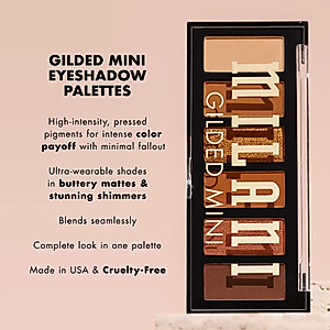 Milani Eyeshadow Primer + Gilded Mini Eyeshadow Palette - The Wine Down + Highly Rated Anti-Gravity Black Mascara with Castor Oil and Molded Hourglass Shaped Brush