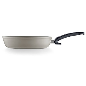 Fissler Ceratal Comfort Ceramic 10.2 Inch Non-Stick Frying Pan, Warm Grey, Made without PFAS