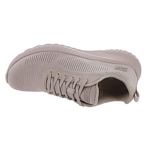 Skechers Women's Bobs Squad Chaos – Face Off Sneaker, Nude, 7.5