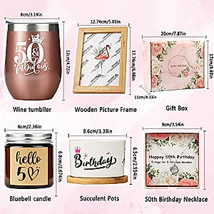 COLOAPT 50th Birthday Gifts for Women,50 Year Old Gifts for Women Best Friend,50th Fabulous Gift Basket for Grandma, Mom, Friend, Wife,Sister, Aunt,Funny 50th Birthday Gift Ideas