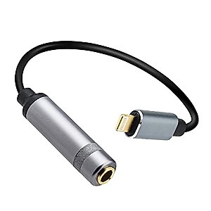 Lightning to 1/4 TRS Female Adapter, Lightning to 6.35mm Jack Converter Compatible for iPhone 13/13 Pro/12/12 Pro/X/XS/XR/8/7/iPad/iPod 30cm/12 inches
