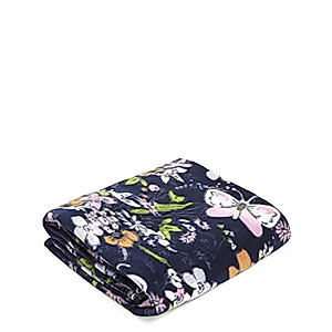 Vera Bradley Women's Packable Fleece Blanket, Bloom Boom Navy, One Size