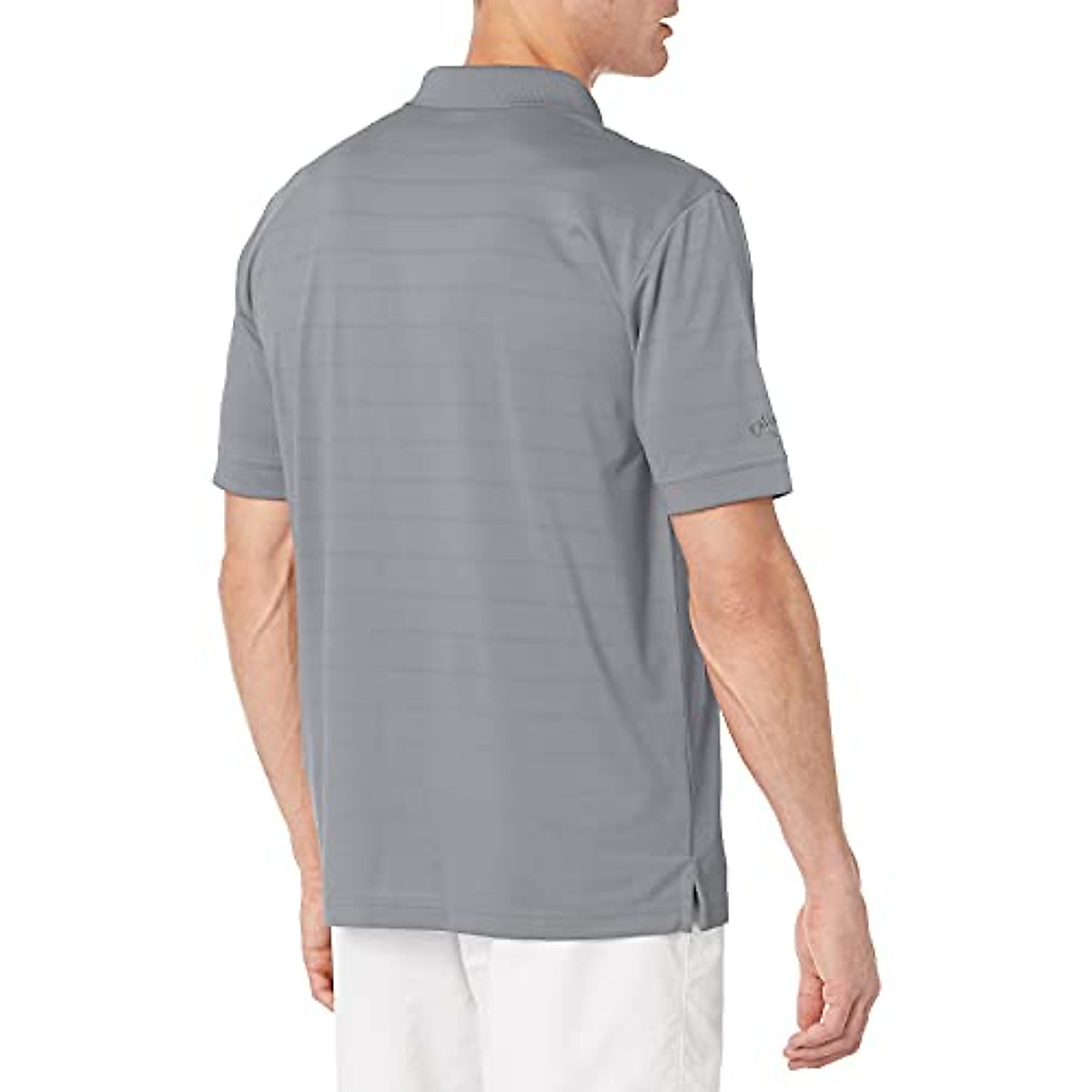 Callaway Men's Basic Short Sleeve Opti-Vent Open Mesh Polo Golf Shirt, Quiet Shade , Large