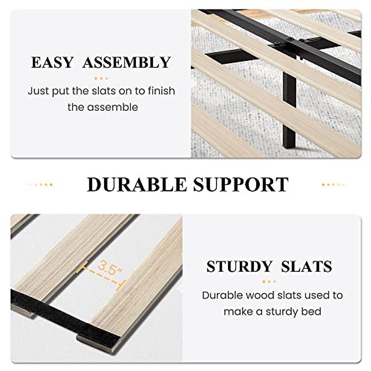 SHA CERLIN Queen Size Velvet Bed Frame, Upholstered Platform Bed with Adjustable Diamond Button Tufted Headboard, Rivet Ornament, Wood Slat Support, No Box Spring Needed, Easy Assembly, Black