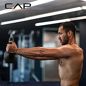 CAP Barbell Black Cast Iron Kettlebell | 30 Pounds