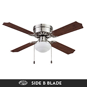 Portage Bay 51490 Cherry Hill Ceiling Fan, 42, Brushed Nickel
