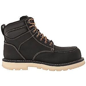 KEEN Utility Men's Cincinnati 6” Composite Toe Waterproof 90 Degree Heel Heavy Duty Work Boots, Black/Sandshell, 11