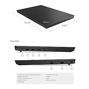 Lenovo Thinkpad E15 Business Laptop, 15.6" FHD IPS Display, Intel Core i7-10510U, 16GB RAM Memory, 512GB PCIe NVMe SSD, Webcam, Zoom Meeting, Windows 10 Pro, Black