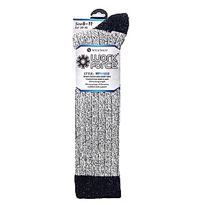 Workforce - 3 Pairs Mens Extra Long Knee High Thick Warm Wool Rich Knitted Boot Socks (WFH0035GRY)