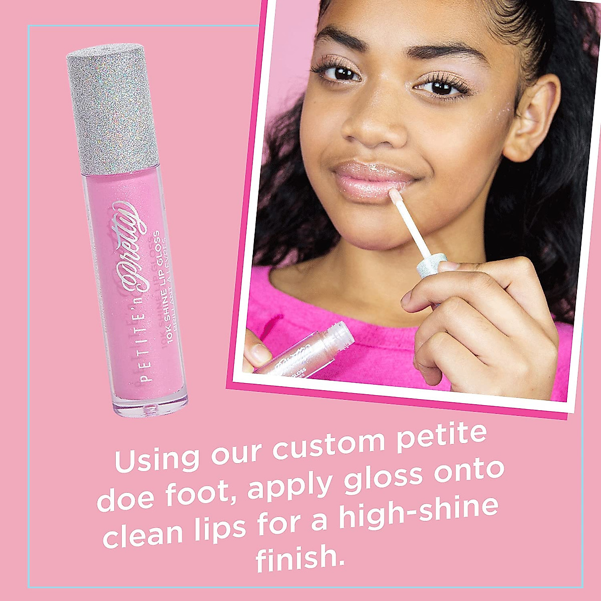 Petite 'N Pretty Snow-Glowed Travel-Size 10K Shine Lip Gloss Trio for Kids, Children, Tweens and Teens- High Shine and Lightweight- Non Toxic and Made in the USA
