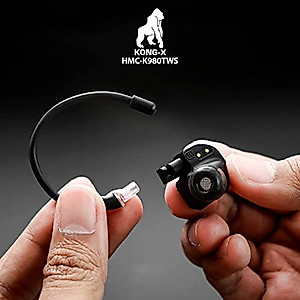 KONG-X Wireless Earbuds, Rotatable Ear Hooks for Ultimate Comfort and Secure Fit for Sports, Hybrid Dynamic Drivers and Armature Drivers, Deep Bass, Waterproof, SweatProof, 25H Play Time
