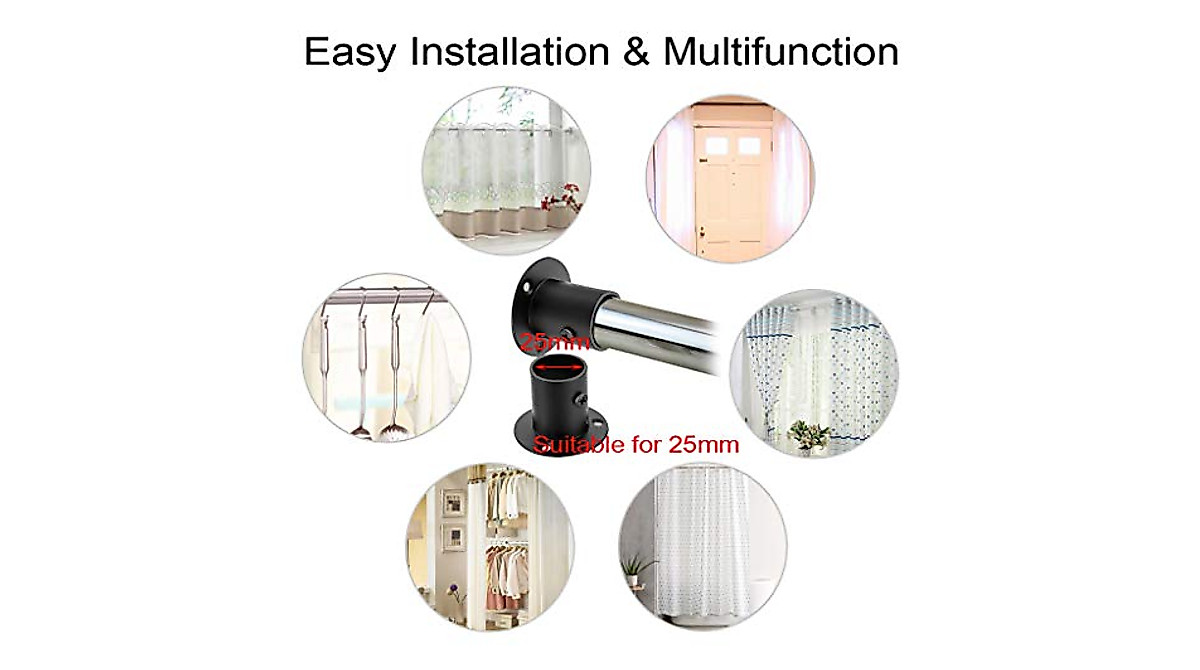 OwnMy 4-Pack Stainless Steel Pole Socket Brackets