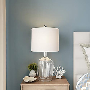 Lavish Home Table Lamps – Set of 2 Cloche Style Glass Modern Farmhouse Lighting for Living Room, Bedroom or Office – Energy Efficient LED