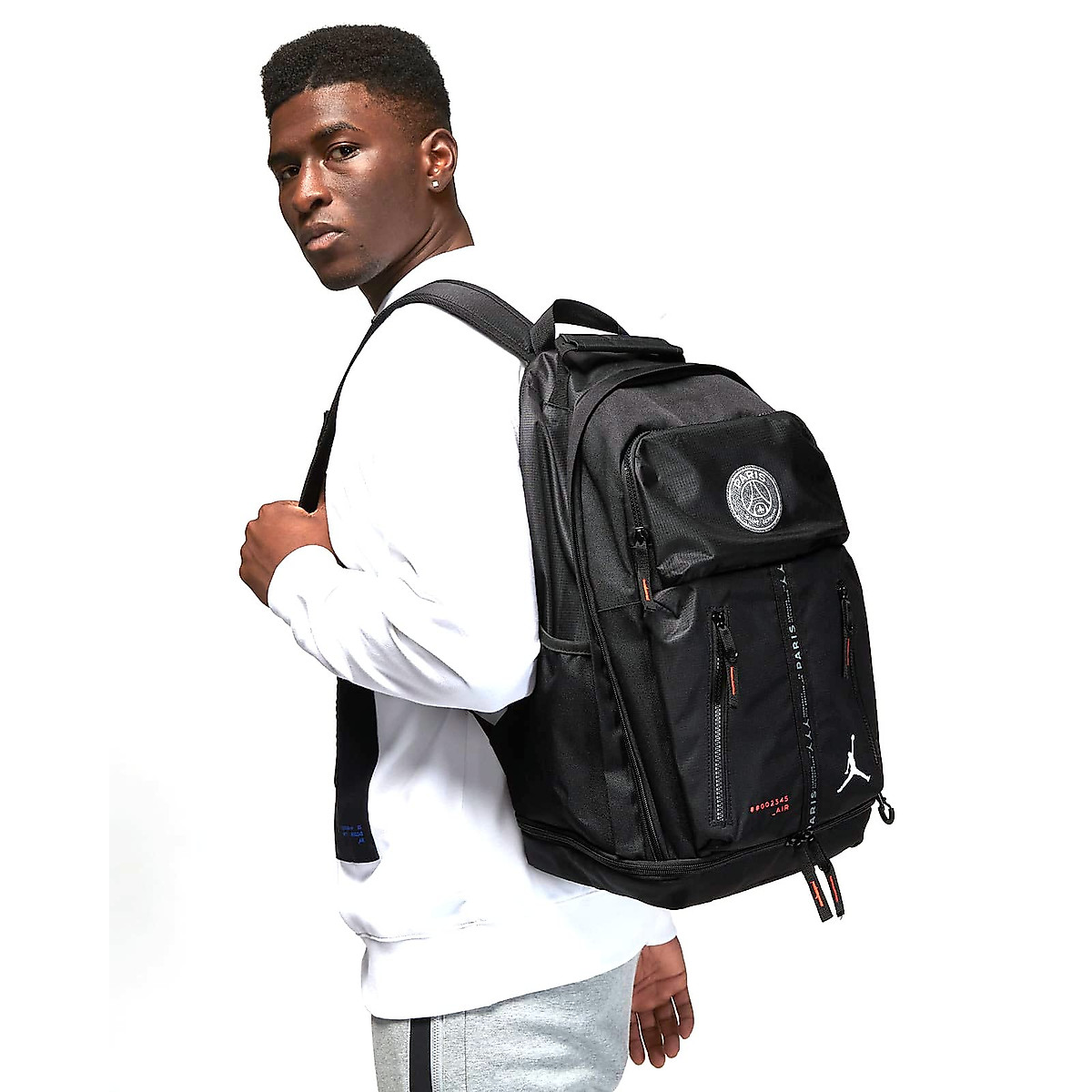 Nike Jordan PSG Paris Saint Germain Backpack (Black, Large)