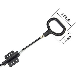 TOVOT 2PCS 38.5" D-Ring Release Handle Pull Recliner Cable Replacements Release Pull Cables for Sofa Chair