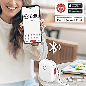 Label Maker-Portable Mini Sticker Marker Machine with Tape-Marklife P12 Bluetooth Embossing Labeler Printer for Labeling for Labelmaker Labeller Organization Lable Print (White)