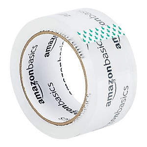 Amazon Basics Packing Tape, Designed for Moving, Storage and Packing, Shipping and Mailing, 1.88-Inch Wide x 109 Yards, Crystal Clear, 6-Pack