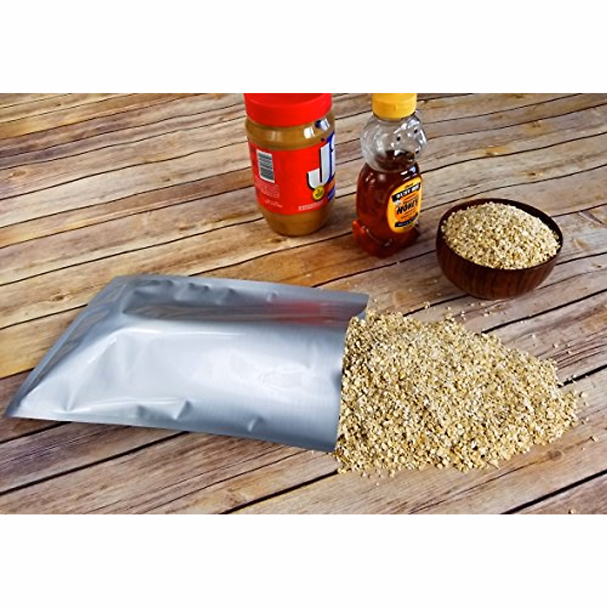 7.5 Mil Mylar Bags/Pouches - Multiple Sizes Genuine Aluminum Foil-Lined Bag for Long Term Food, Grain, Rice, Baking, Storage Container (50) (8"x12")