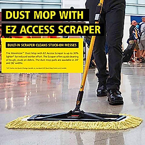 Rubbermaid Commercial Products Maximizer-Dust Mop Pad and EZ Access Scraper, 24in