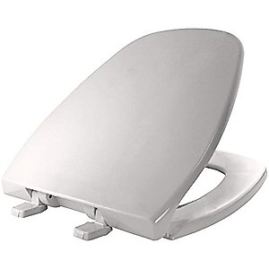 BEMIS 1240200 000 Eljer Emblem Plastic Toilet Seat, ROUND, White