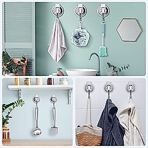 iRomic Heavy Duty Vacuum Suction Cups Hooks (4Pack) Specialized for Kitchen&Bathroom&Restroom Organization