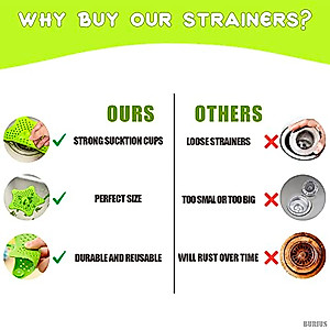 3Pcs Starfish Rubber Sink Strainers - Drain Hair Catcher - Kitchen Sink Strainer Stopper Silicone Drain Cover - Tub Drain Hair Catcher, Bathroom Sink Drain Strainer for Sink, Bathtub Strainer