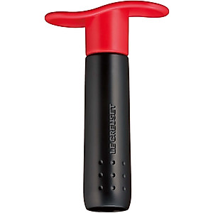 Le Creuset Wine Pump and 3 Stoppers, Cerise