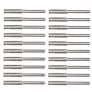 20Pcs Chain Saw Grinding Head, Chainsaw Sharpener Burr Grinding Head Rotating File Sharpening Tool Set Kit (4.8mm)