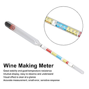 Garosa 10Pcs Triple Scale Hydrometer Home Brewing Meter Hydrometer Alcohol Home Brewing Beer Liquid Hydrometer Test Jar Household Supplies